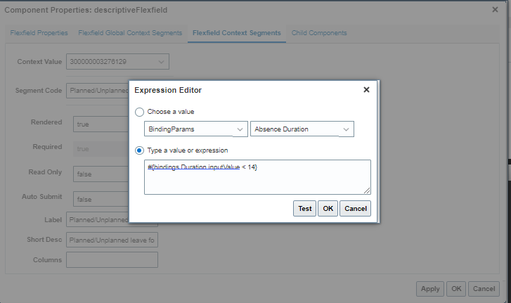 Enable Disable Dff Field Based On Absence Duration In Add Absence Page — Cloud Customer Connect