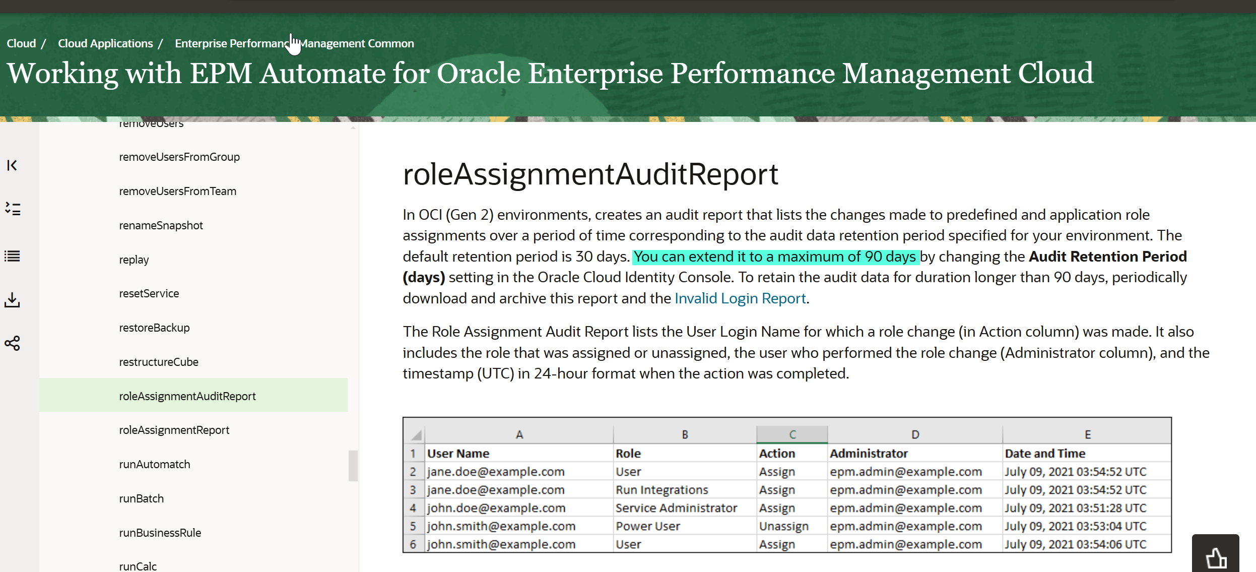 Roleassignmentauditreport — Cloud Customer Connect