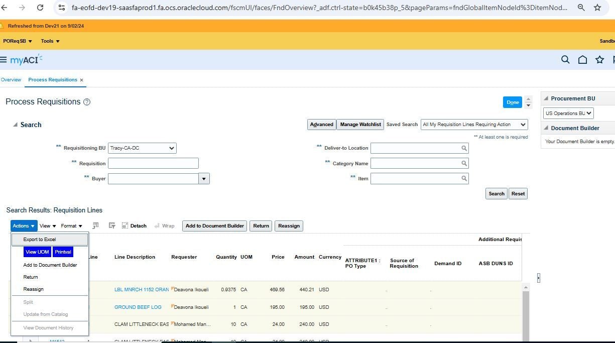 How To Get Multi Selected Row Values From A Table Of Fusion Screen Using Sandbox Page Composer
