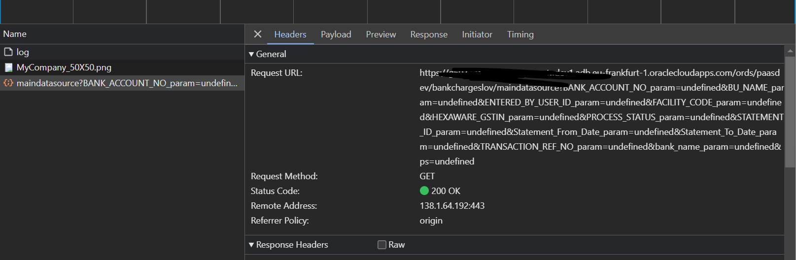 rest api call 200 status success but no response in network tab — Cloud ...