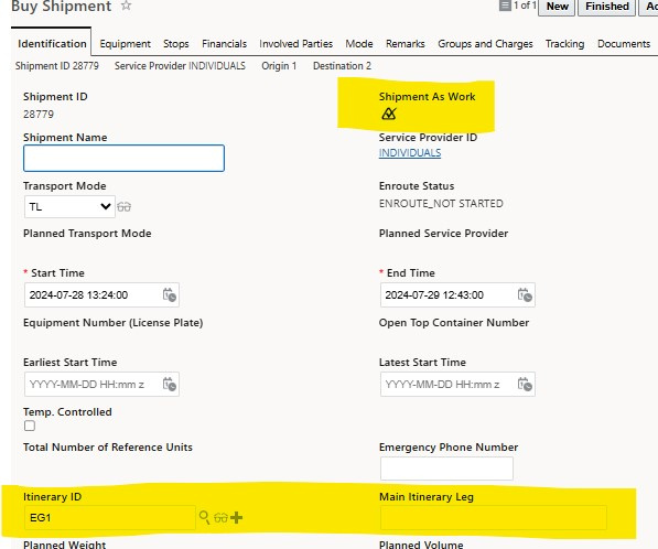 How to add Itinerary in a Manual Shipment (SAW) — Cloud Customer Connect