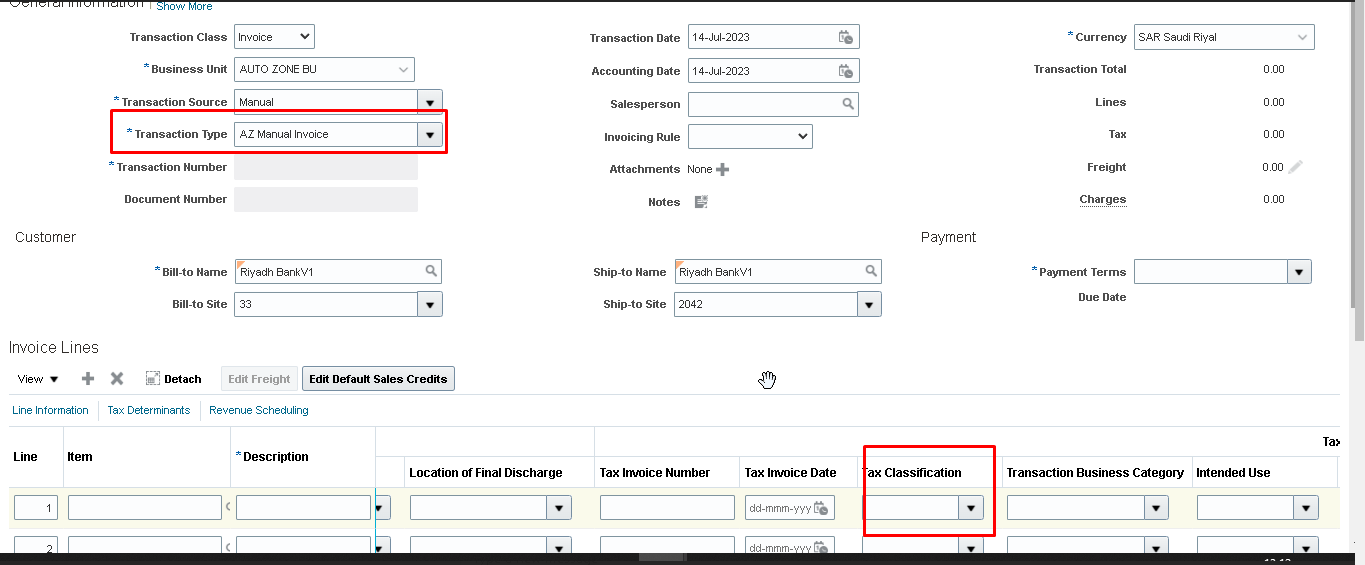 How to Setup TAX Classification Code as Mandatory in Transaction Lines ...
