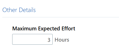 Is it possible to track information in the "Maximum Expected Effort ...