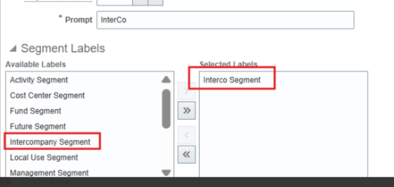 Impact of Replacing Seeded Intercompany Segment Label with Custom Label ...