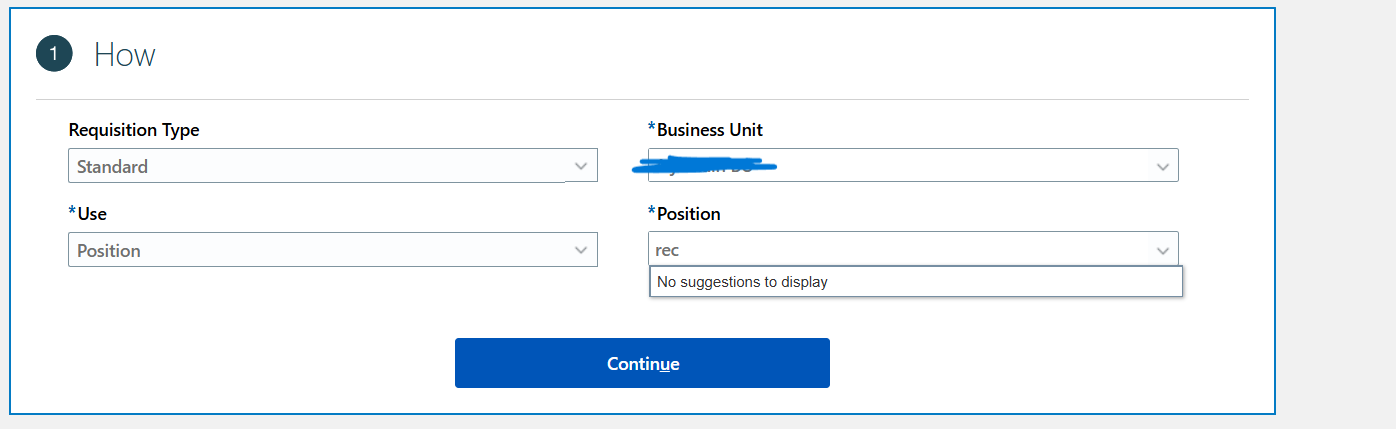 No Positions Appear In The List While Create Job Requisition — Cloud Customer Connect
