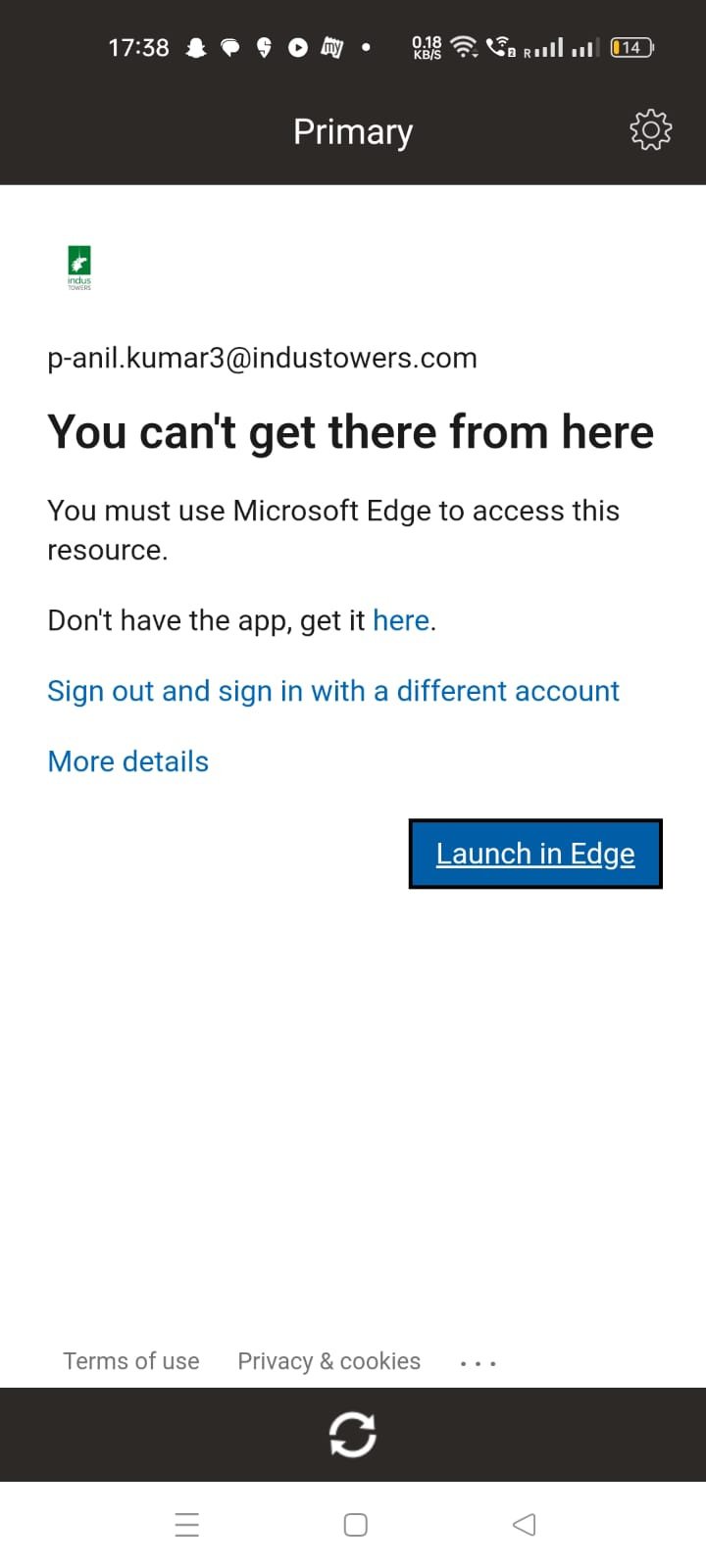 you can't get there from here you must use Microsoft Edge to access ...