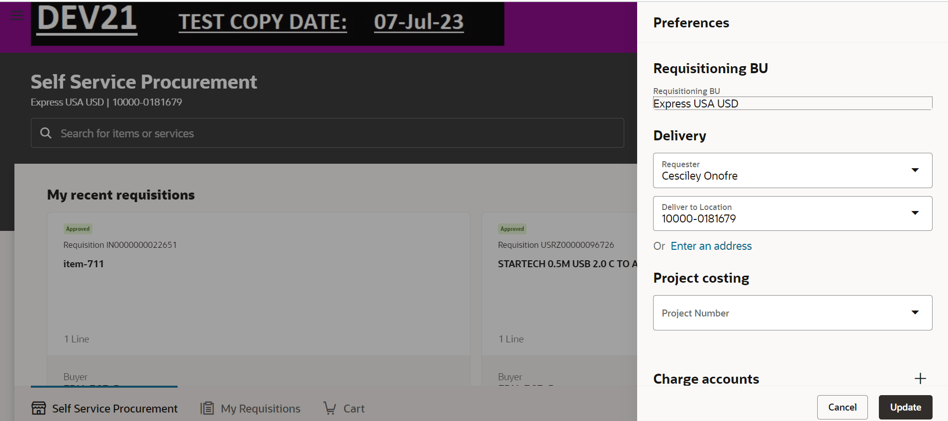 Responsive Self Service Procurement — Cloud Customer Connect