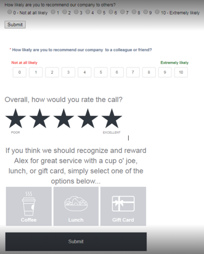 Required star like Journey Questionnaire — Cloud Customer Connect