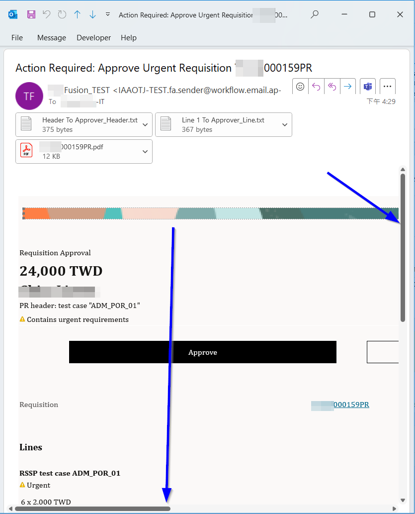 Redwood notification email - content not applying autofit? — Cloud ...