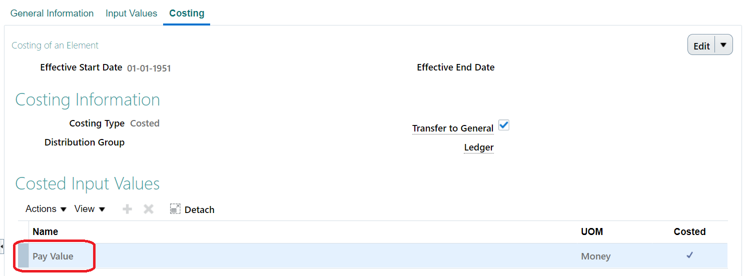 Costed Input Values - SQL Query — Cloud Customer Connect