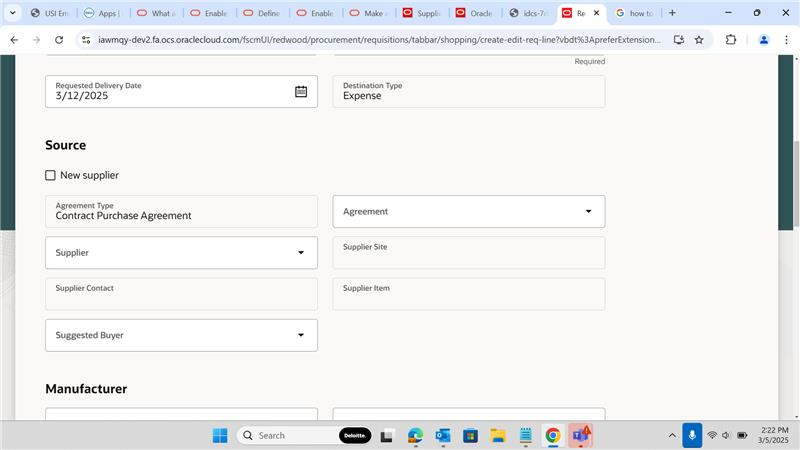 Edit Redwood Page In Fusion For Create Purchase Requisition New