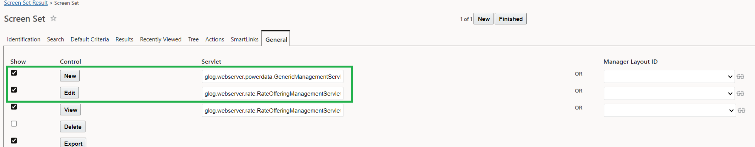 Customize Servlet/Manager Layout 'Edit' Rate Offering — Cloud Customer Connect