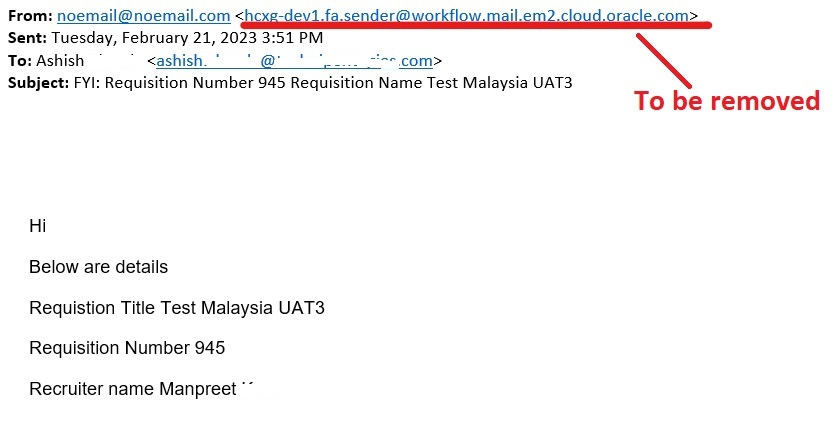 Remove or Replace the From Address of Oracle Standard Email in Send ...