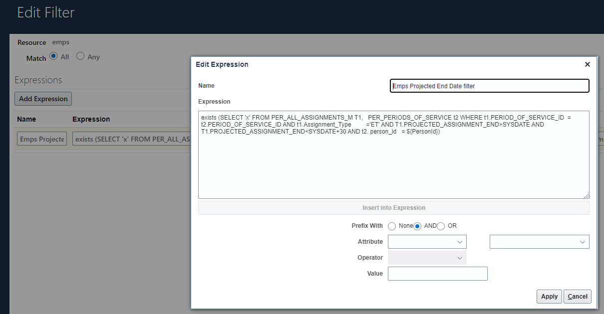 Alert Composer - Notification sent to Line Manager and HR Admin when Projected End Date is ...