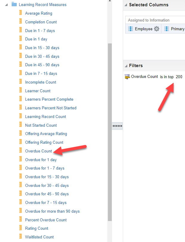 Add the Not Passed to the Overdue count - Learning OTBI — Cloud Customer Connect