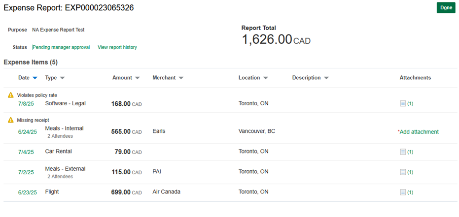 Approver unable to view receipt in mobile app — Cloud Customer Connect