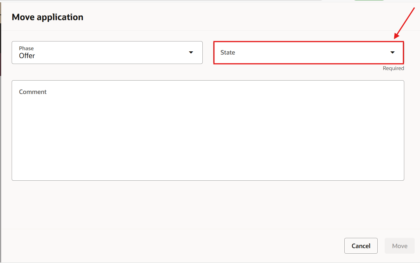 Getting an Error, we couldn't move the application to Recruiter Review ...