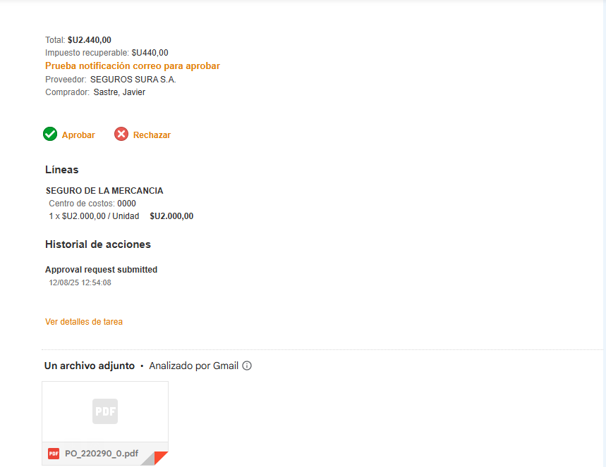 Purchase Order Approval notification layout changes on 25C — Cloud ...
