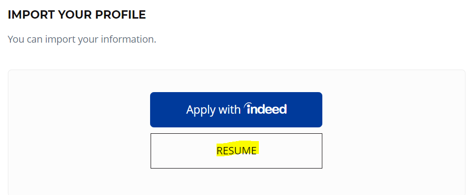 Can the resume button, Drop resume, Upload resume text on job apply ...