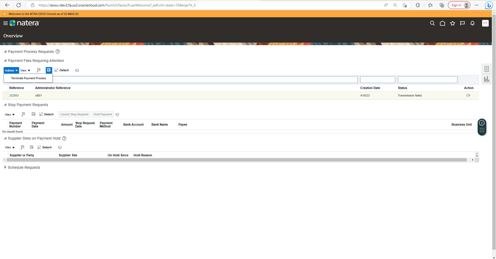 How To Remove Termination Payment Process Link From Payment Files
