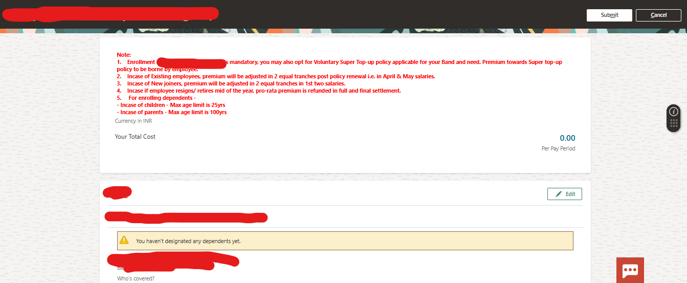 Benefits Custom message box in the employee self service. — Cloud ...