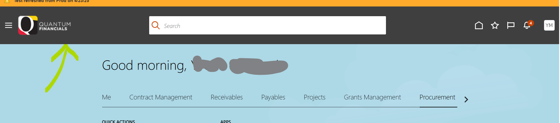 Is there capability in VBCS to add the Global Header onto the Supplier ...