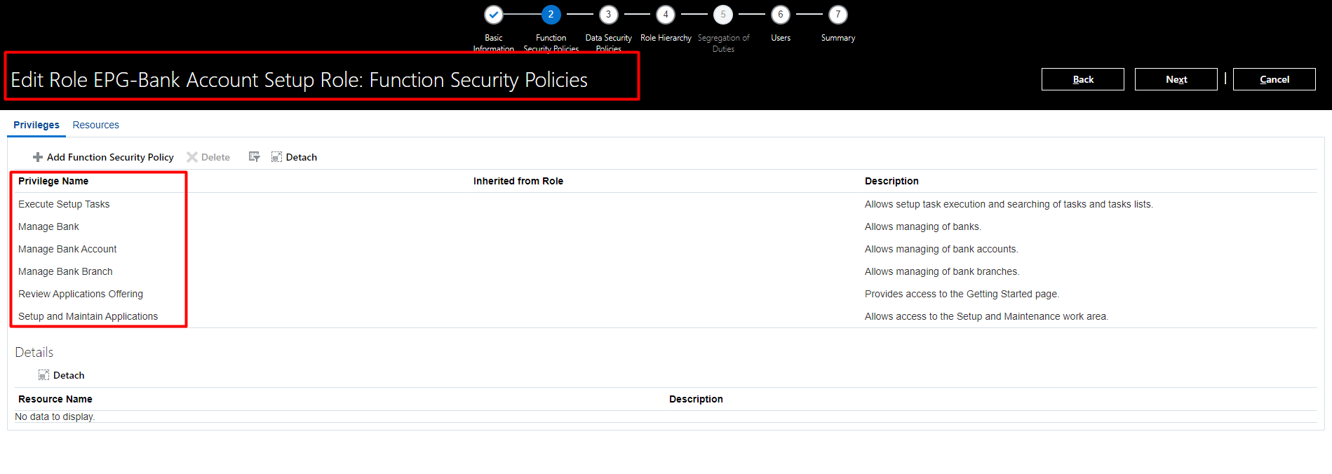 We Need A Setup Role It Allows The User To Access Only Manage Bank Bank Accounts Branches