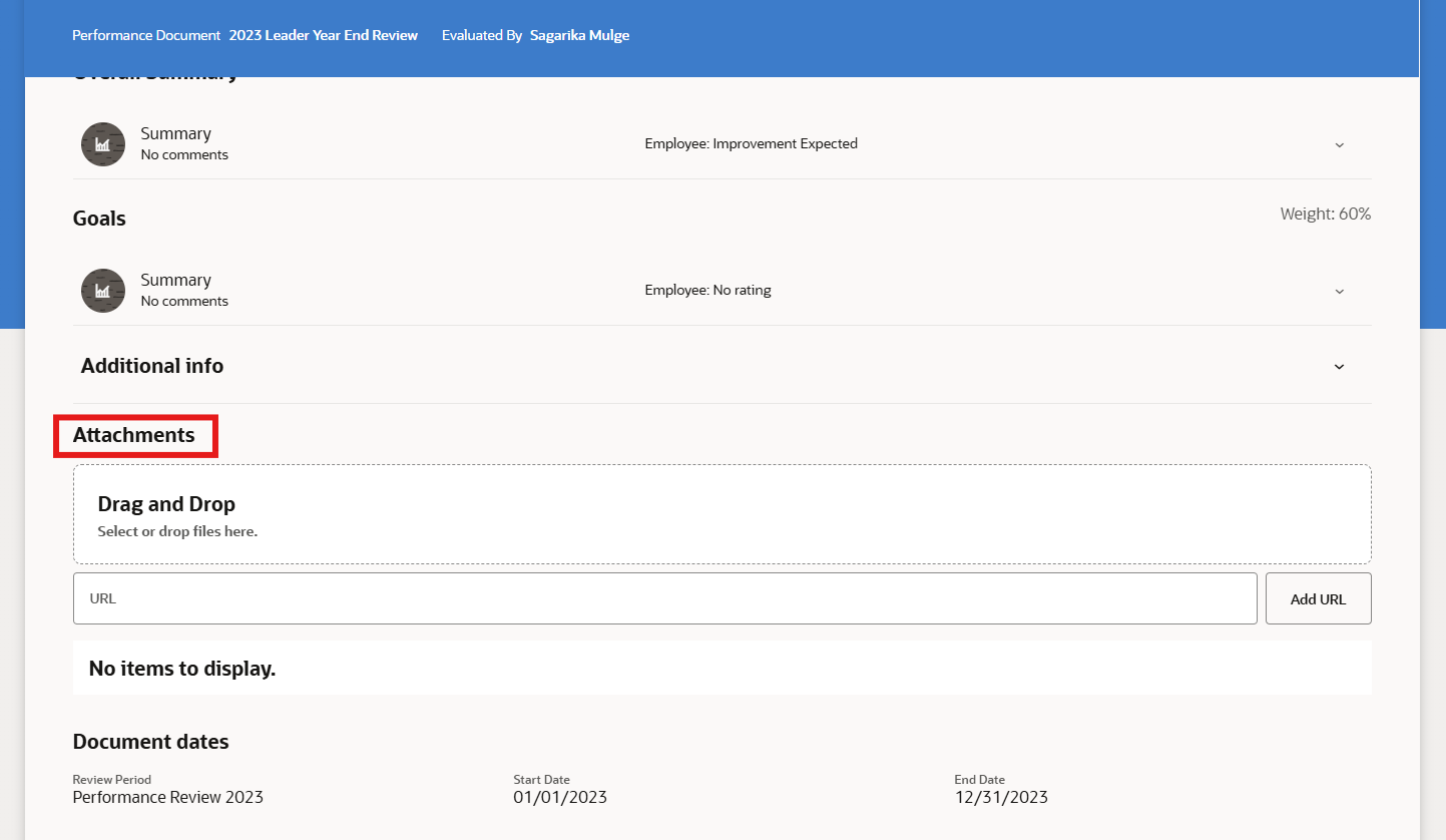 How can we conditionally rename "Attachment" on Performance Document Evaluation pages — Cloud ...