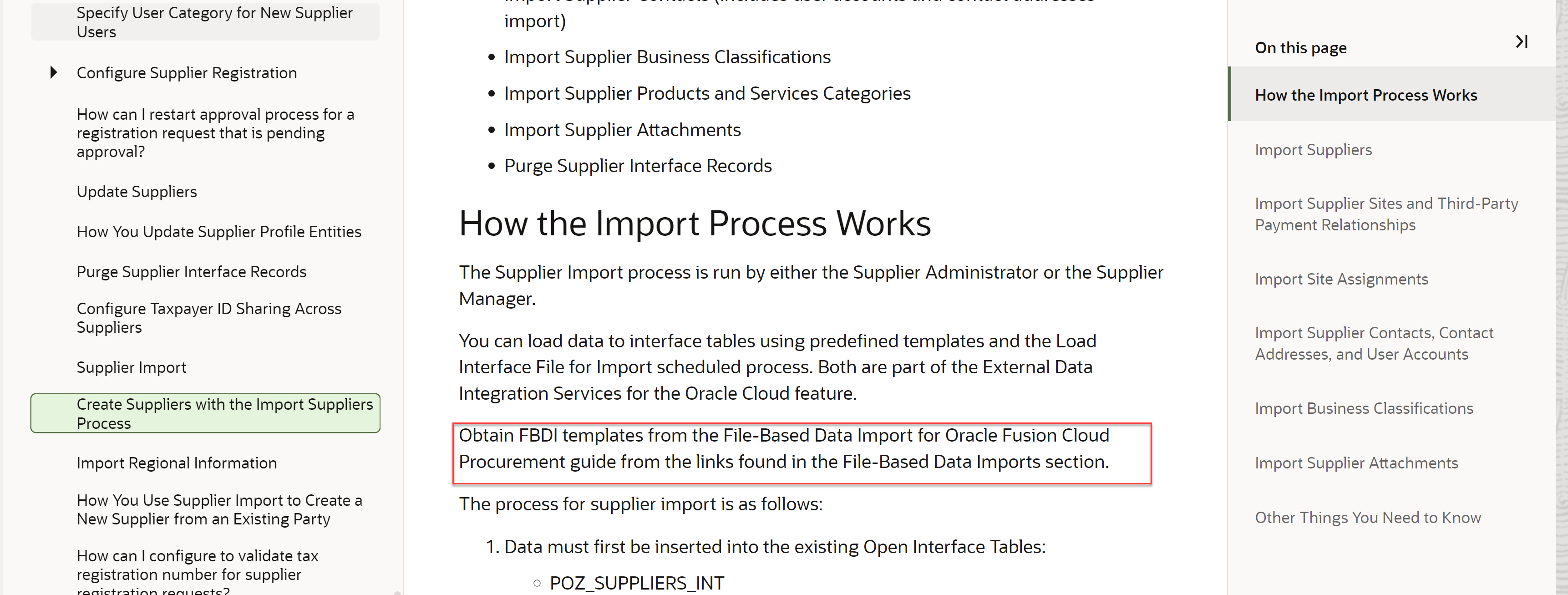 How To Obtain Fbdi Templates For Suppliers — Cloud Customer Connect