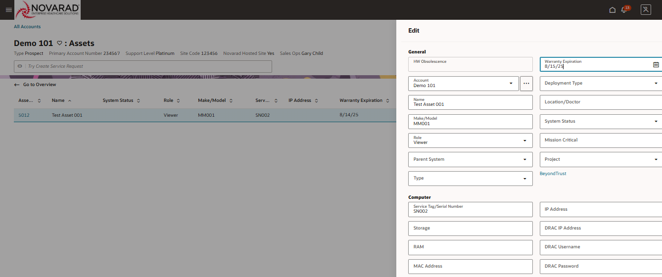Asset Subview Showing Incorrect Custom Warranty Expiration Date for ...
