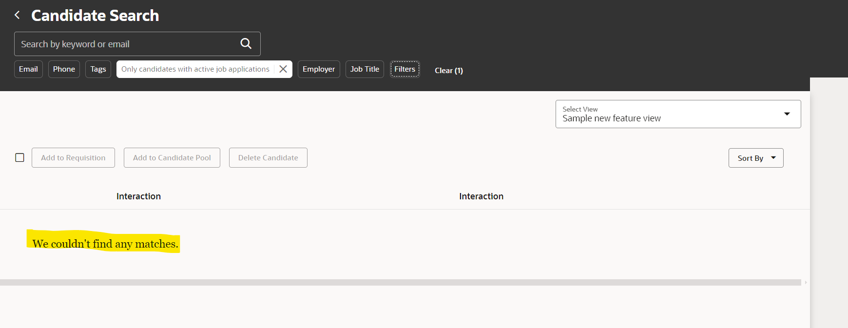 Redwood Experience For Candidate List Page Candidate Search Issue
