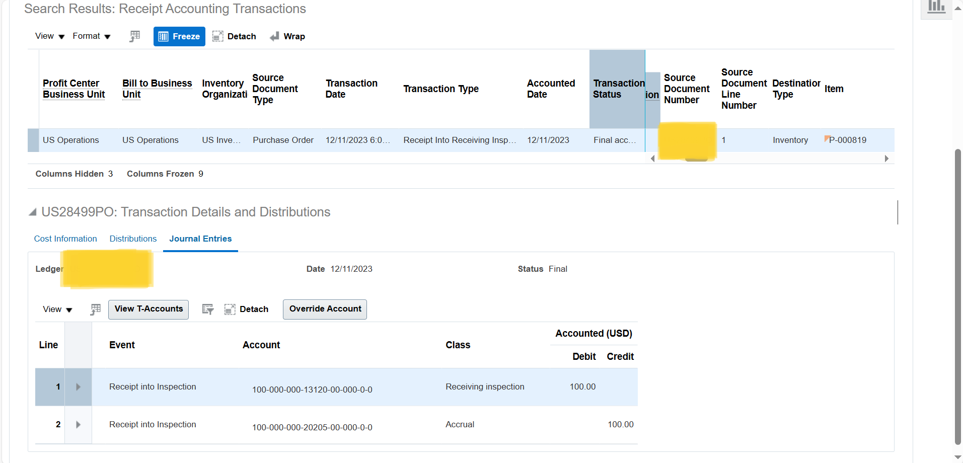 Inventory expense items - no accounting entry generated when received ...