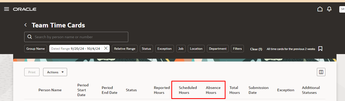 Unable to remove scheduled hours and absence hours from the Redwood Team Timecard. — Cloud ...