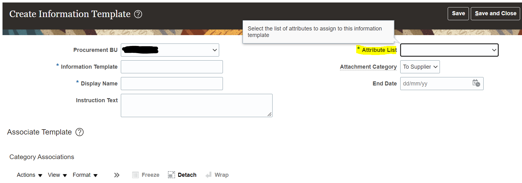 how to add the "Attribute List" to the information Template? — Cloud ...