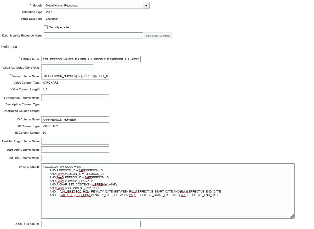 Bind Variables in Table-Validated Value Sets Redwood — Cloud Customer ...
