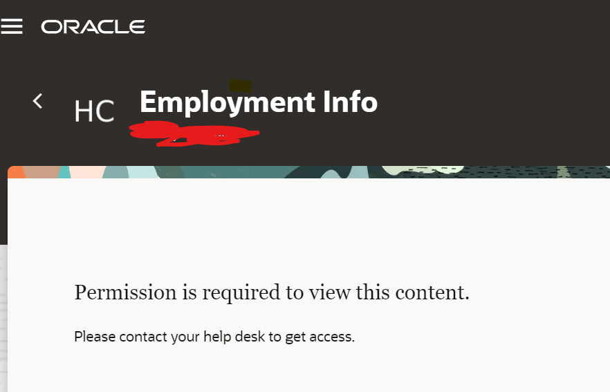 Getting "Permission is required to view this content" while accessing ...