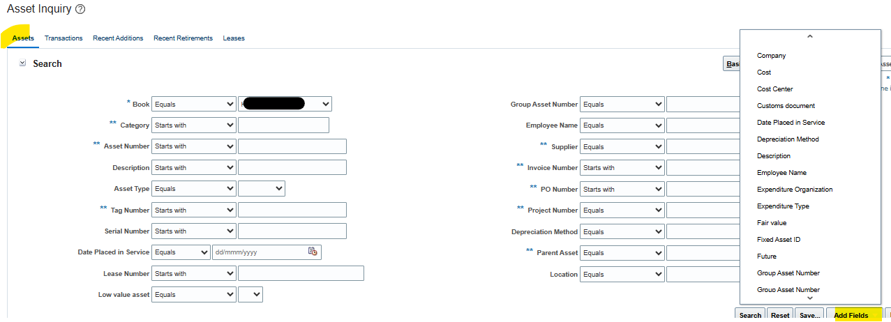 how to Inquiry assets entered manually — Cloud Customer Connect