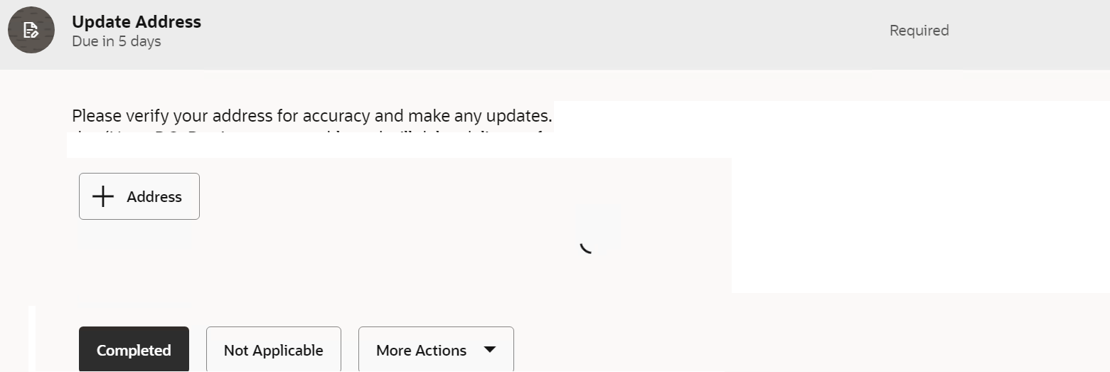 Journeys Embedded Task - Address Page is not Loading — Cloud Customer Connect
