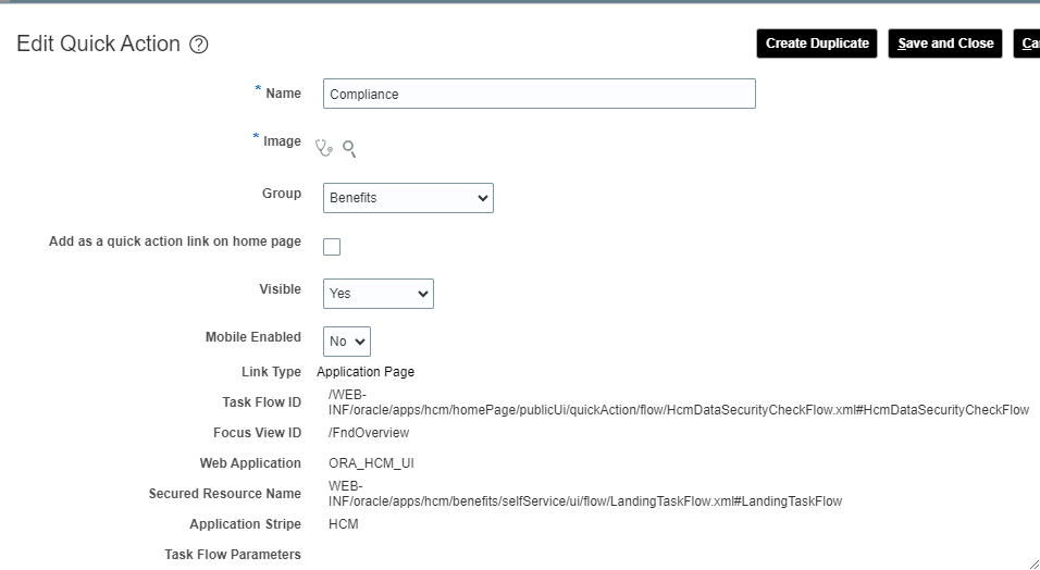 Creating a New Quick action tile in Benefits SSC — Cloud Customer Connect