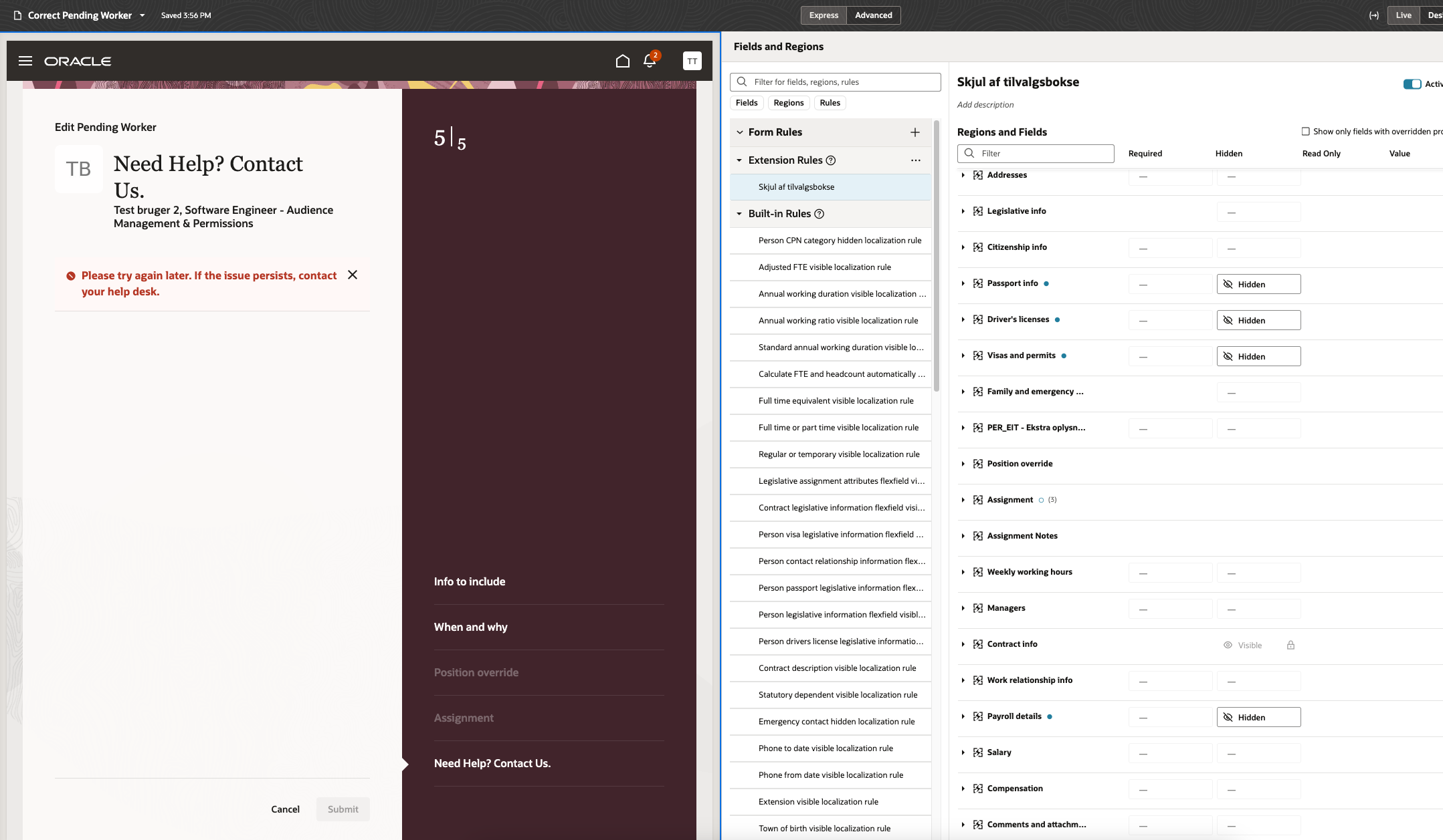 Is there any wat we can hide this Need help? Contact us page on Add, edit, convert Pending ...