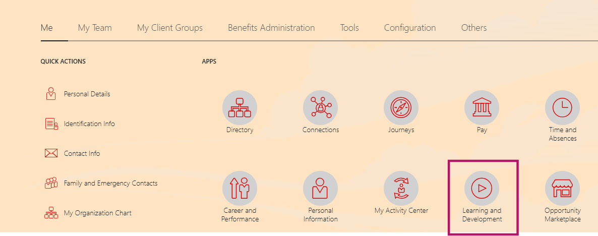 Redwood My learning- change default tab to My Learning page — Cloud ...