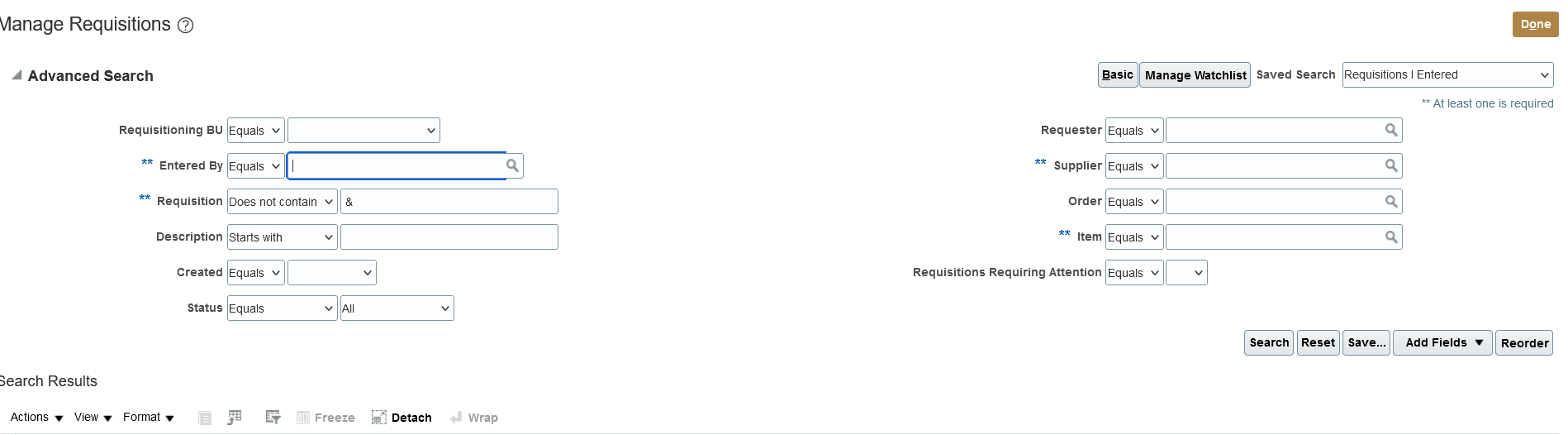 Manage Requisition Does Not Show All Requisition Created By All The Prepares Requestors — Cloud