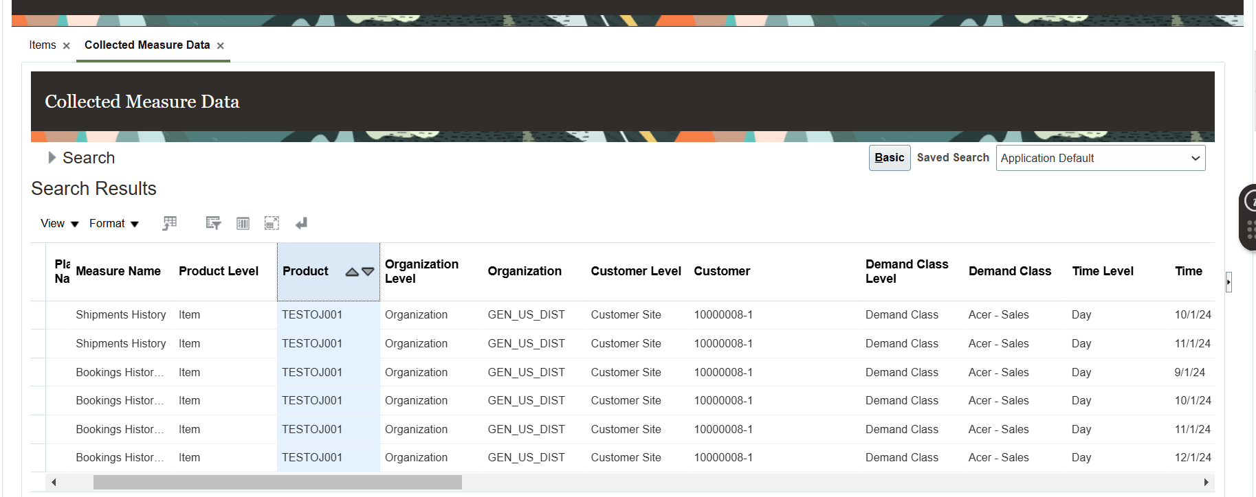 Measure data loaded successfully for new item but not showing in Demand ...