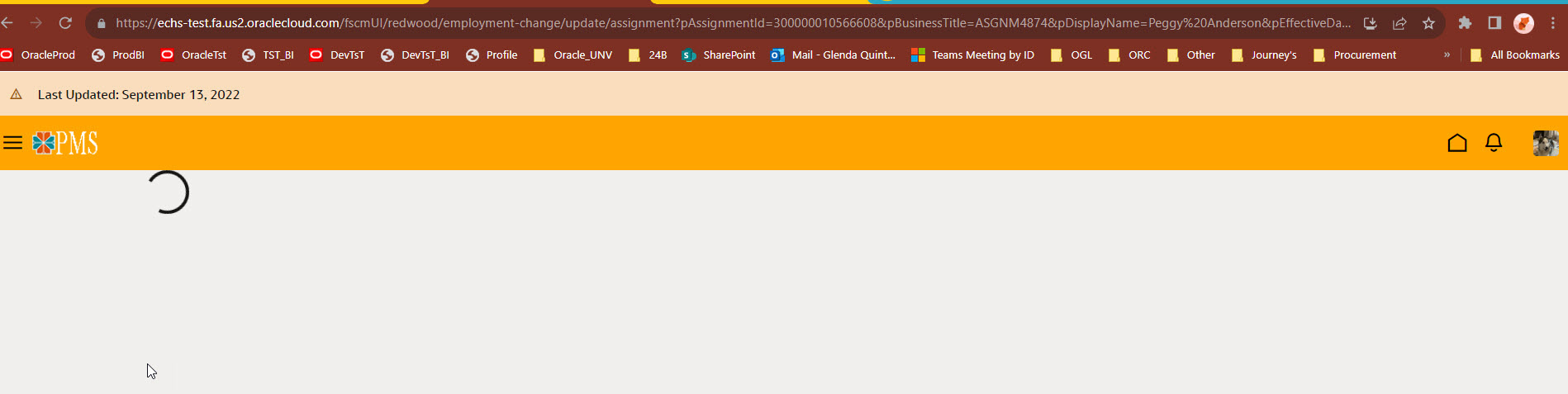 Redwood Change Assignment Page Not Rendering — Cloud Customer Connect