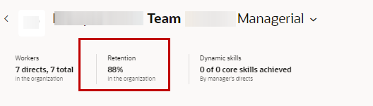Formula used by ORACLE HCM to calculate the retention in the Team Activity Center — Cloud ...