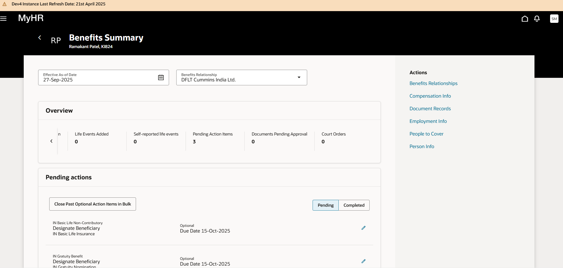 Can we hide tabs on Overview tabs on Benefits Activity Center — Cloud ...