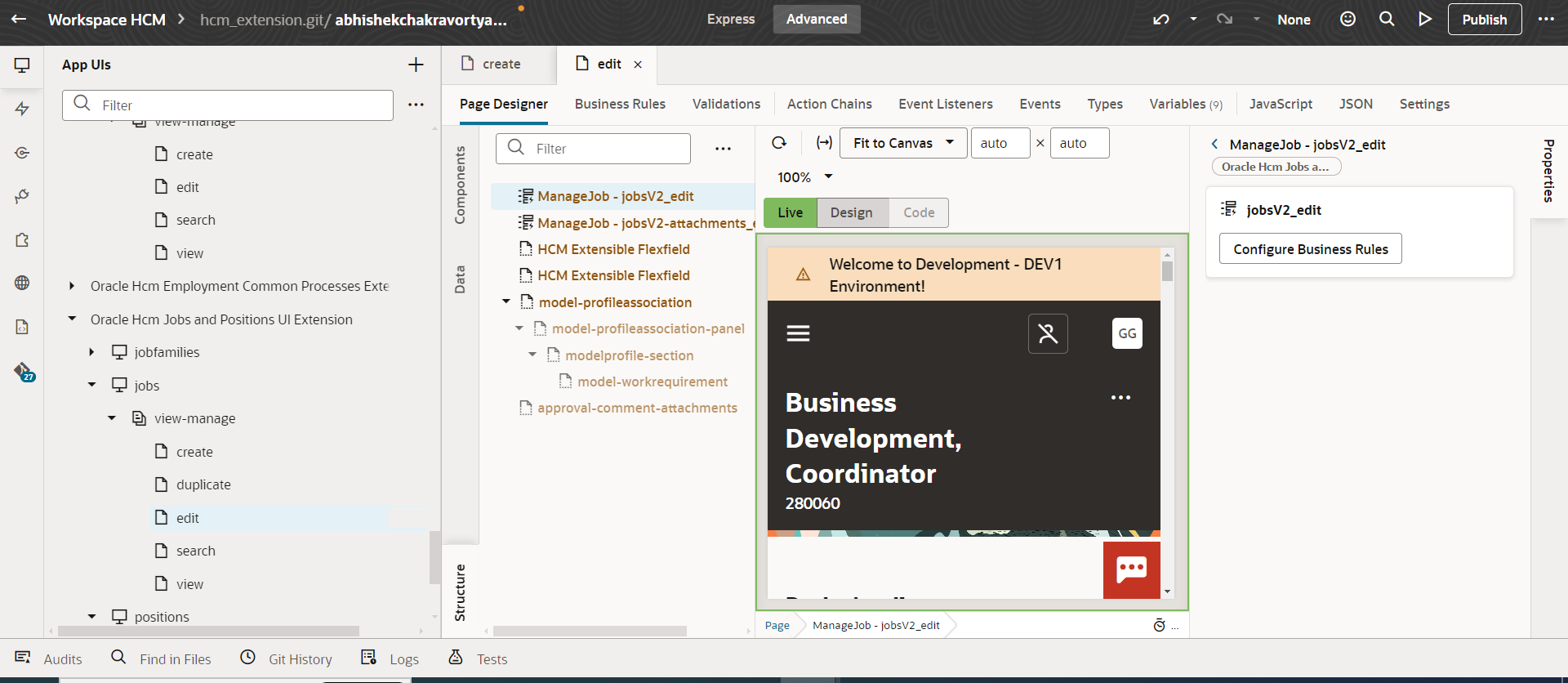 How to get Dynamic Form Layout/Container for Jobs Page? — Cloud Customer Connect