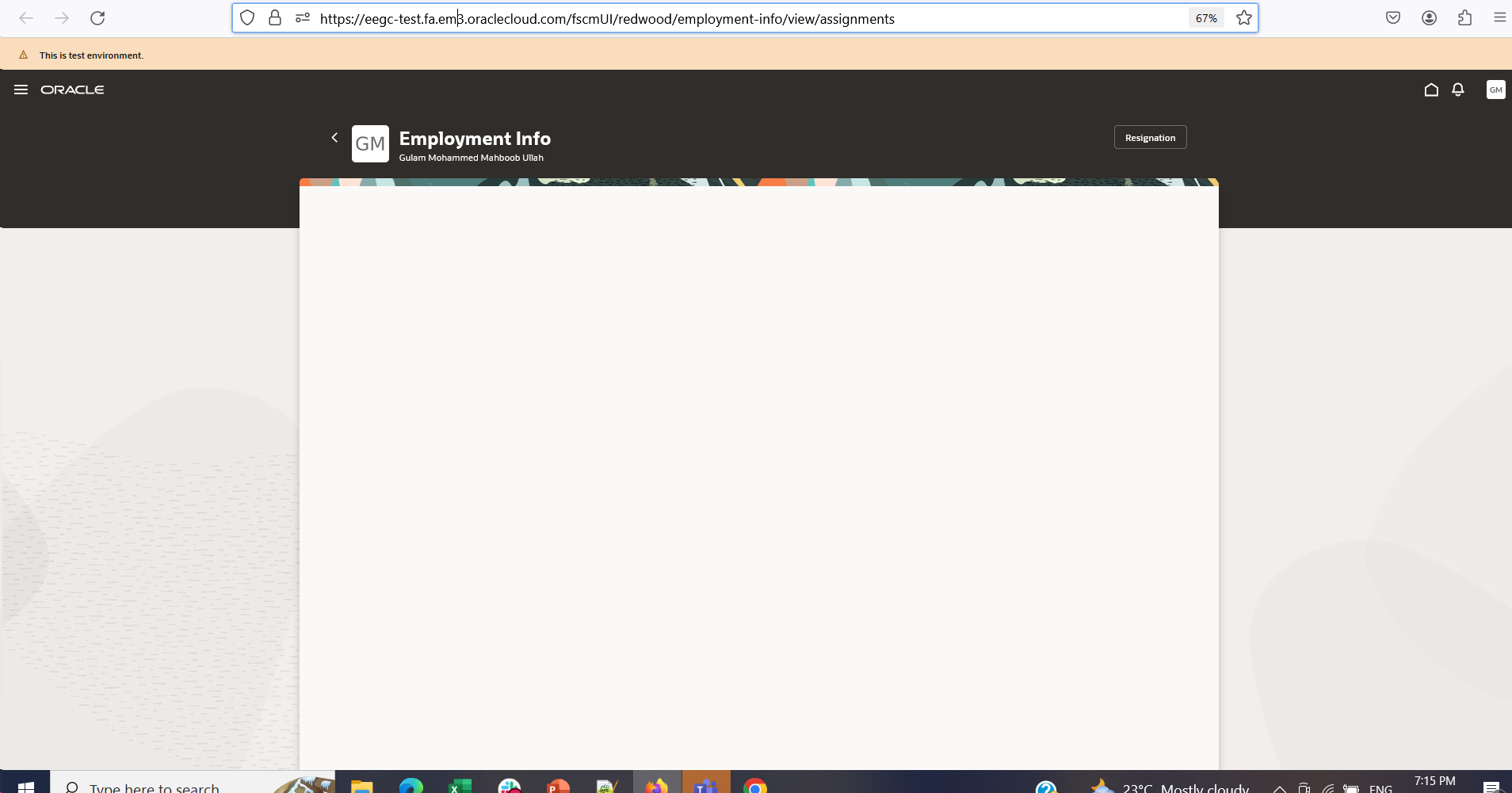 Me Employment Info Redwood Page Not Loading Any Data — Cloud Customer Connect