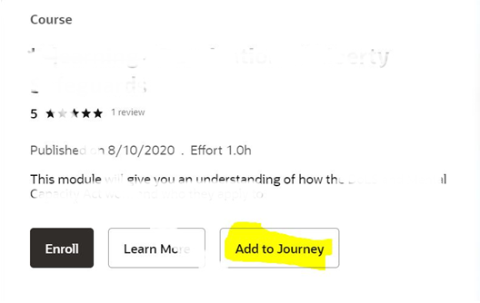 Custom notification for dynamic journey in learning — Cloud Customer Connect
