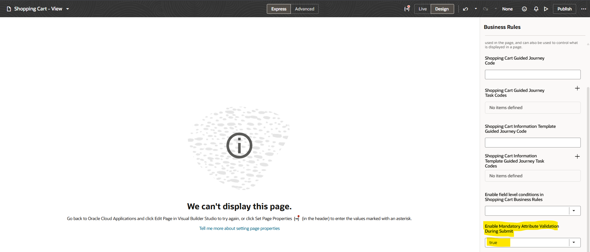 No Mandatory Attribute Validation When Submitting the Requisition from ...